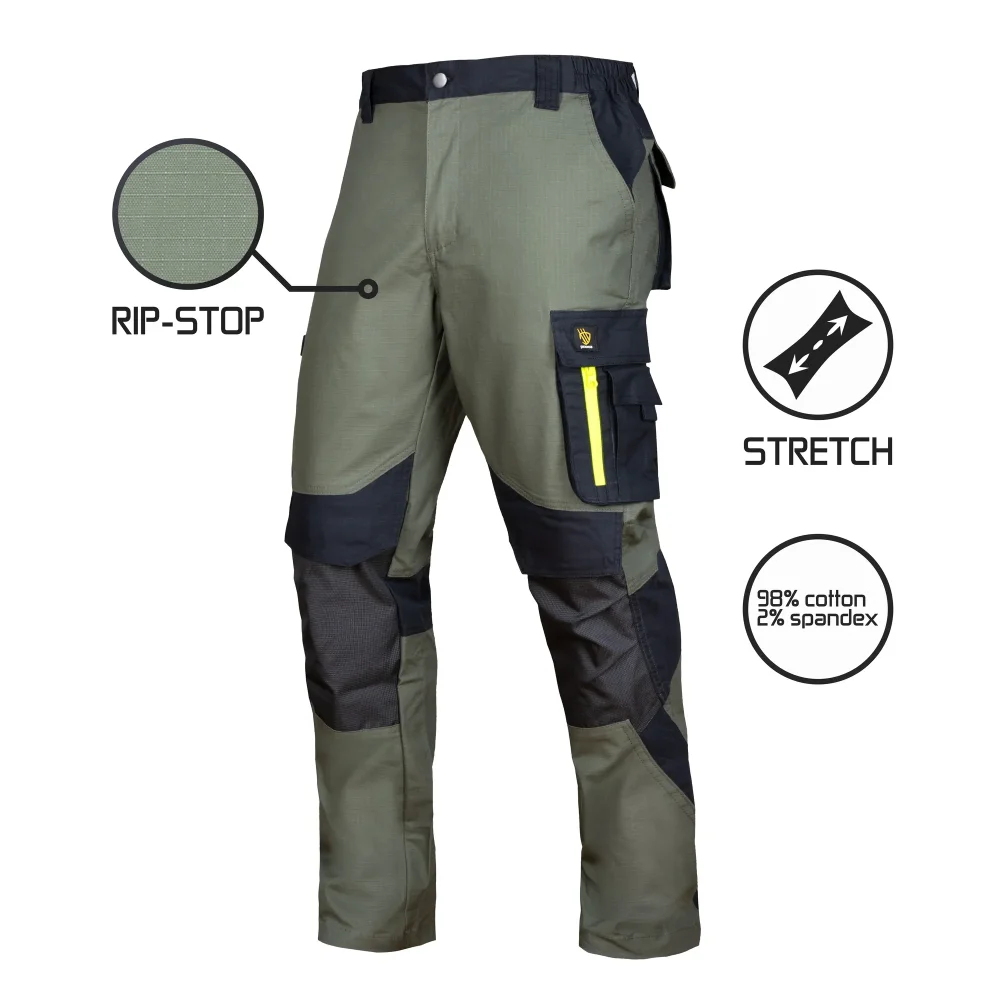 Procera Ultratech Green | Pracovné Nohavice RIP-STOP | Elastické ...